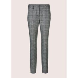 Madeleine Mode MADELEINE Damen Stoffhose "Stoffhose Glencheck-Hose mit Stretch", blau, Modern, Gr. 48, Obermaterial: 62% Polyester PES. 35% Viskose CV. 3% Elasthan
