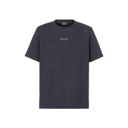 BOSS Green Herren T-Shirt "Tee 10 Relaxed Fit", blau, Gr. XXL, unifarben, Single Jersey, Obermaterial: 100% Baumwolle, Shirts, Rundhalsausschnitt,