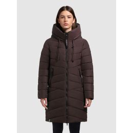 Khujo Damen Steppmantel "VARE", braun, Gr. L, unifarben, Steppware, Obermaterial: 100% Polyester. Futter: 100% Nylon. Wattierung: 100% Polyester,