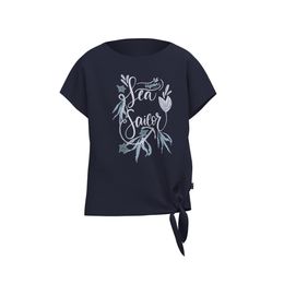 TRIGEMA Damen T-Shirt "TRIGEMA T Shirt mit Maritimem Motiv", blau, Basic, Gr. M, Single Jersey, 100% Baumwolle, Shirts