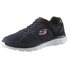 Skechers Herren Sneaker "VERSE-FLASH POINT", Gr. 40, blau, Leder, Textil, Schuhe, Freizeitschuh, Halbschuh, Schn&uuml;rschuh mit Memory Foam-Ausstattung