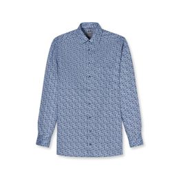 OLYMP Herren Businesshemd "OLYMP Luxor, Comfort Fit, New Kent mit extra langem Arm", blau, Gr. 41, 100% Baumwolle, Hemden