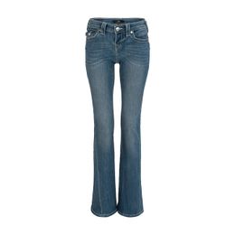 True Religion Damen Bootcut-Jeans "BECCA MR BOOTCUT FLAP"arabella, Gr. 29, leichte Abriebeffekte, Denim/Jeans, Obermaterial: 65% Baumwolle, 33%