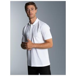 TRIGEMA Herren Poloshirt "TRIGEMA Polohemd mit Brusttasche", wei&szlig;, Basic, Gr. L, Piqu&eacute;, 100% Baumwolle, Shirts