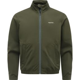 Ragwear Herren Funktionsjacke "Collwie Bonded", gr&uuml;n, Gr. M, Material: 100% Polyester, Jacken, Wasserdichte &Uuml;bergangsjacke mit Stehkragen