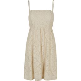Urban Classics Damen Shirtkleid "Urban Classics Damen Ladies Laces Dress", beige, Gr. XL, unifarben, 94% Polyamid, 6% Elasthan, Kleider