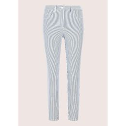Madeleine Mode MADELEINE Damen Regular-fit-Jeans "Jeans Fein gestreifte 7/8-Jeans, Formbund", wei&szlig;, Modern, Gr. 22, Obermaterial: 97% Baumwolle CO. 3% Elasthan EL.,