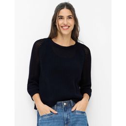 Brax Damen Strickpullover "Style NALA"navy, Gr. 42, Strick, 100% Baumwolle, Pullover