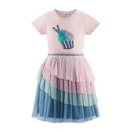 happy girls M&auml;dchen Sommerkleid "M&auml;dchenkleid"lila, Gr. 98, Stoff, 100% Polyester, Kleider