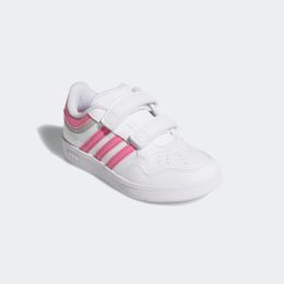 Kinder Klettschuh "HOOPS 4.0", adidas Sportswear, Gr. 28, wei&szlig;, Synthetik, Schuhe, f&uuml;r Kinder