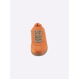 Heine Damen Sneaker, Gr. 38, orange, Synthetik, Schuhe
