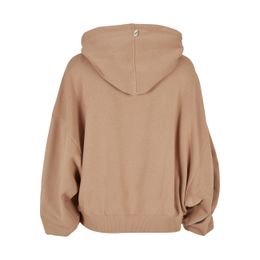 Urban Classics Damen Rundhalspullover "Urban Classics Damen Ladies Organic Oversized Terry Hoody", beige, Gr. XS, unifarben, 100% Baumwolle, Pullover