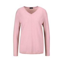 GOLDNER Damen Strickpullover "Basicpullover mit V-Ausschnitt", rosa, Gr. 50, Obermaterial: 100% Kaschmir WS., Pullover, Aufwendig in Form gestrickt