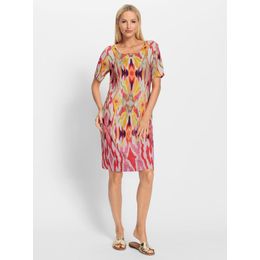 Heine Damen Jerseykleid "Jersey-Kleid", bunt, Gr. 36, bedruckt, gemustert, mehrfarbig, Jersey, 95% Viskose, 5% Elasthan, Kleider