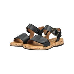 Gabor COMFORT Damen Riemchensandale "Gabor Comfort Sandalen Glattleder", Gr. 40, schwarz, Glattleder, Schuhe