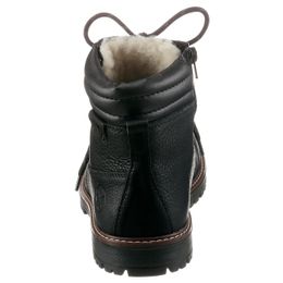 Rieker Herren Winterboots, Gr. 40, schwarz, Leder, Lederimitat, Schuhe, mit TEX-Ausstattung