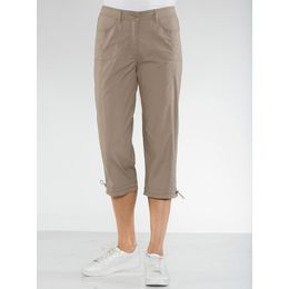 Casual Looks Damen Caprihose, grau, Gr. 36, unifarben, 98% Baumwolle, 2% Elasthan, Hosen