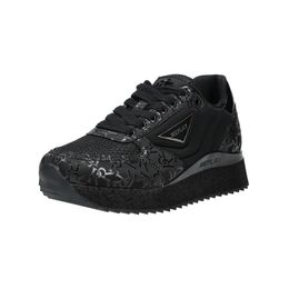 Replay Damen Plateausneaker "Replay Sneaker Lederimitat/Mesh", Gr. 36schwarz, Lederimitat, Textil, Schuhe