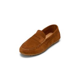Marc O'Polo MARC O'POLO Damen Mokassin "aus Velours-Rindleder", Gr. 37cognac, Obermaterial: 100% Leder (Rind), unifarben, Schuhe
