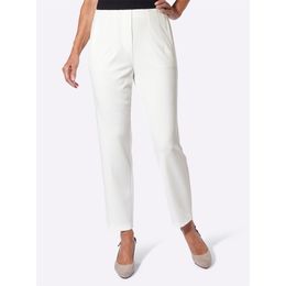 Inspirationen Damen Jerseyhoseecru, Gr. 40, unifarben, 76% Polyester, 20% Viskose, 4% Elasthan, Hosen