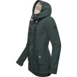 Ragwear Damen Softshelljacke "Monadde Softshell", gr&uuml;n, Gr. XXXL, Obermaterial: 97% Polyester, 3% Elasthan; Innenfutter: 100% Polyester, Jacken,