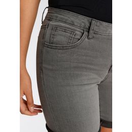 Arizona Damen Jeansshorts "Ultra-Stretch", grau, Basic, Gr. 48, Jeans, Obermaterial: 74% Baumwolle, 24% Polyester, 2% Elasthan, Jeans, extra eng