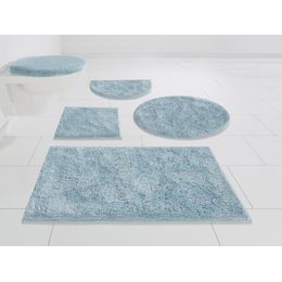 Badematte OTTO HOME, H:22mm, blau, Polyester, Badematten, "Jos, Badvorleger, Badezimmer Teppich", Badematten in Pastell-Farben, Badteppich als 3