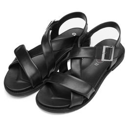 Ara Damen Riemchensandale "ELBA", Gr. 43, schwarz, Glattleder, unifarben, Basic, Schuhe, Blockabsatz, Sandale, Basicschuh mit Klettverschl&uuml;ssen,