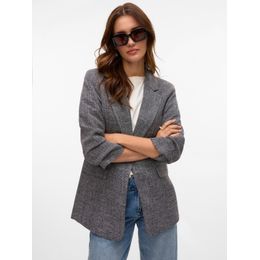 V&eacute;ro Moda VERO MODA Damen Longblazer "VMFRIDA LS REGULAR BLAZER NOOS", schwarz, Gr. 34, unifarben, Web, Obermaterial: 63% Polyester, 36% Viskose, 1% Elasthan,