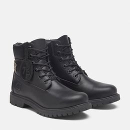 Timberland Damen Schn&uuml;rboots "Timberland Premium 6 INCH LACE UP", Gr. 41,5, schwarz, Leder, Schuhe, Winterstiefel, Schn&uuml;rstiefel, Winterschuhe,