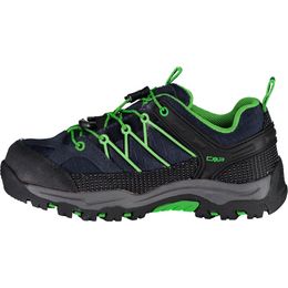 CMP Kinder Wanderschuh "KIDS RIGEL LOW WP TREKKING SHOES", Gr. 31, gr&uuml;n, Leder, Synthetik, Schuhe, wasserdicht