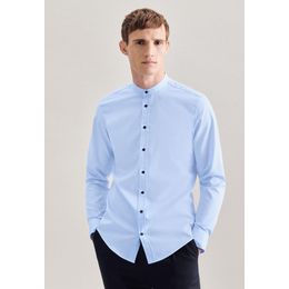 Seidensticker Herren Businesshemd "Schwarze Rose", blau, Gr. 38, unifarben, 100% Baumwolle, Hemden, Slim 1/1 Stehkragen Uni