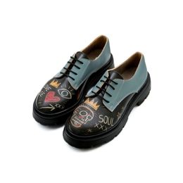 DOGO Damen Ballerina "Brooklyn Radiant-Child Damen Halbschuhe", Gr. 41, blau, Lederimitat, Schuhe, Handgefertigt