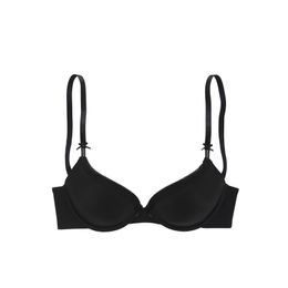 s.Oliver Damen Push-up-BH, Gr. 75, schwarz, Microtouch, Obermaterial: 60% Polyamid, 35% Polyester, 5% Elasthan, Basic, BHs, mit B&uuml;gel und