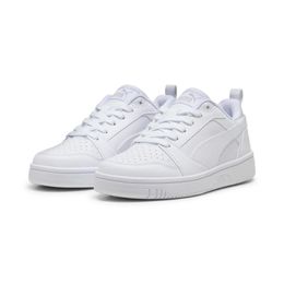 Puma Kinder Sneaker "Rebound V6 Low Sneakers Jugendliche", Gr. 35,5, wei&szlig;, Obermaterial: Synthetik, Textil. Futter: Textil. Innensohle: Textil, Keine