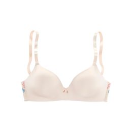 Lascana Damen Bralette-BH "Maria", Gr. 75, pink, Microtouch, Obermaterial: 73% Polyamid, 18% Polyester, 9% Elasthan, BHs, BH ohne B&uuml;gel mit Schale,