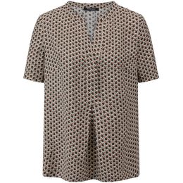 Peter Hahn - Bluse mit V-&Ouml;ffnung, braun, Gr. 46 / L
