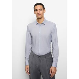 Businesshemd OLYMP "OLYMP Level Five 24/Seven, body fit, Modern Kent", Herren, Gr. 39, Normaler Arm, silbergrau, 86% Polyamid, 14% Elasthan, Hemden