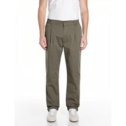 Replay Herren Chinohose "ADHANN"tundra gr&uuml;n, Gr. 30, Web, Obermaterial: 97% Baumwolle, 3% Elasthan, Hosen, im Tapered Fit