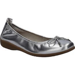 Josef Seibel Damen Ballerina "Fenja 09, silber", Gr. 36, silber, Obermaterial: 100% Rindsleder Leather cow., Schuhe