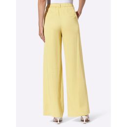 Heine Damen Webhose, gelb, Gr. 40, unifarben, 100% Lyocell, Hosen