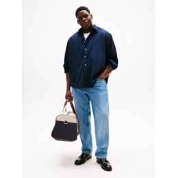 Tommy Hilfiger Big & Tall Herren Langarmhemd "BT-FLEX POPLIN SOLID", blau, Gr. 4XL, TOMMY HILFIGER BIG & TALL, unifarben, Web, Obermaterial: 100% Baumwolle, Hemden, Gro&szlig;e