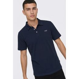 Jack & Jones JACK & JONES Herren Poloshirt "JPRBLATYLER SS POLO"night sky, Gr. XS, unifarben, Jersey, Obermaterial: 96% Baumwolle, 4% Elasthan, Shirts