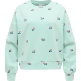 Ragwear Damen Sweater "Wuss Shells", gr&uuml;n, Gr. M, Material: 70% Baumwolle, 30% Polyester, Sweatshirts, l&auml;ssiges oversized Damen Sweatshirt mit