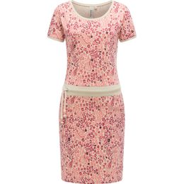 Ragwear Damen Minikleid "Baomi Zoo YOUMODO", rosa, Gr. S, Material: 100% Baumwolle, Kleider, Gemustertes Damen Sommerkleid