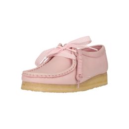 Clarks Damen Schn&uuml;rschuh "Wallebee", Gr. 37,5, rosa, Leder, Schuhe, mit glatter Kreppsohle