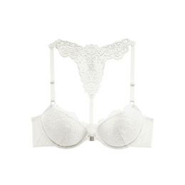 Lascana Damen Push-up-BH "Melissa", Gr. 70, beige, Microtouch, Obermaterial: 60% Polyamid, 35% Polyester, 5% Elasthan, BHs, mit Vorderverschluss &