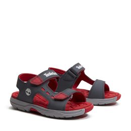 Timberland M&auml;dchen Sandale "MOSS JUMP BACKSTRAP SANDAL", Gr. 28dunkelgrau, Leder, Schuhe, aus Leder