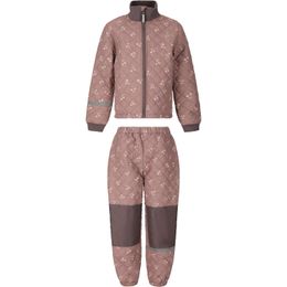 ZIGZAG Kinder Skianzug "Stockland", rosa, Gr. 110, bedruckt, 100% Polyester, Sportanz&uuml;ge, in atmungsaktiver Qualit&auml;t