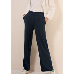 Cecil Damen Stoffhose, blau, Gr. XL, unifarben, Stoff, 95% Viskose, 5% Elasthan, Hosen, mit seitlichen Einschubtaschen